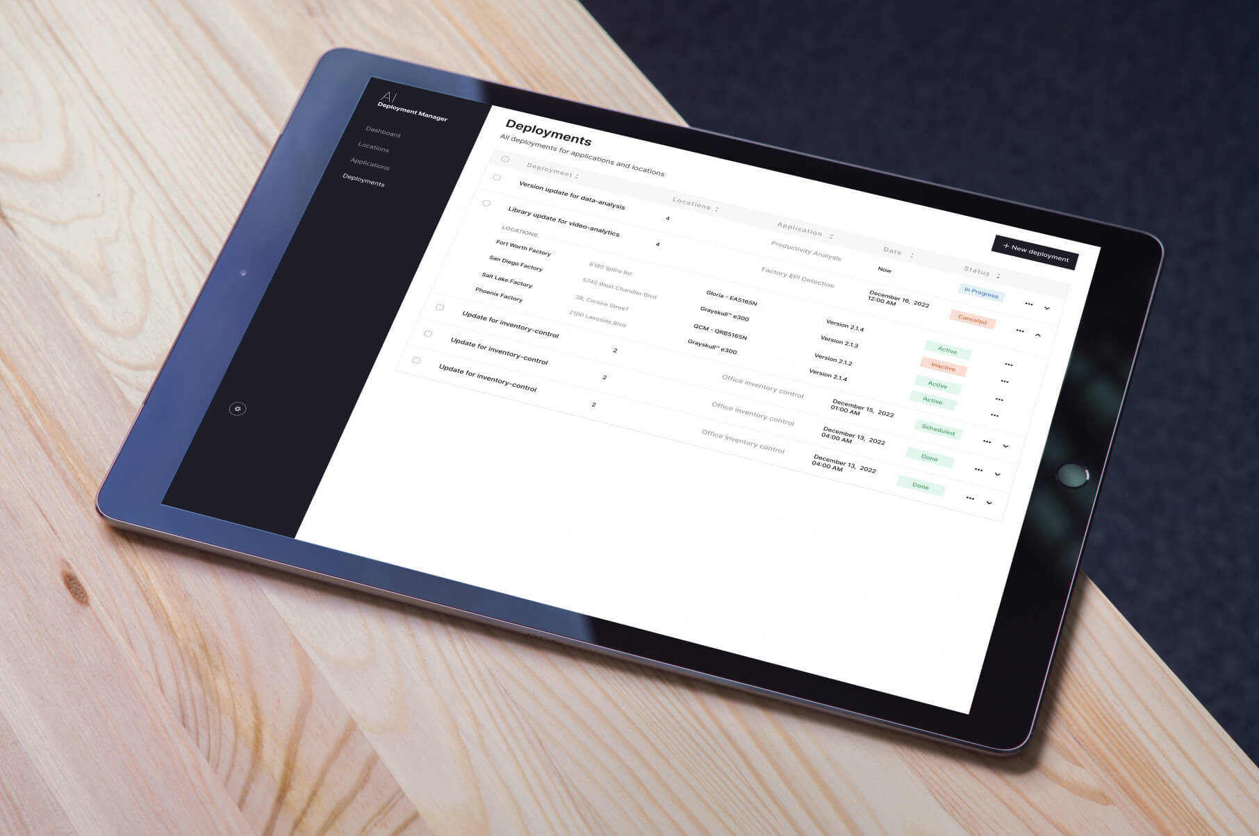 Managing software deployment for AI applications on edge network ...